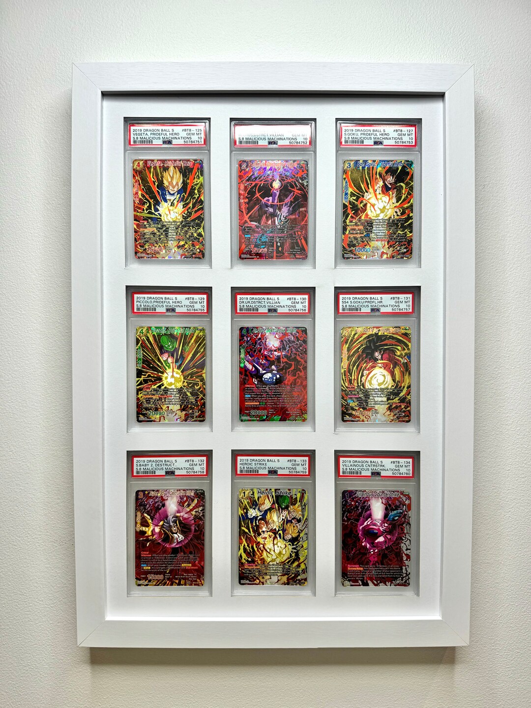 Custom PSA/CGC Compatible Card Wall Frame: White 9 Grid , Pokémon/nba ...