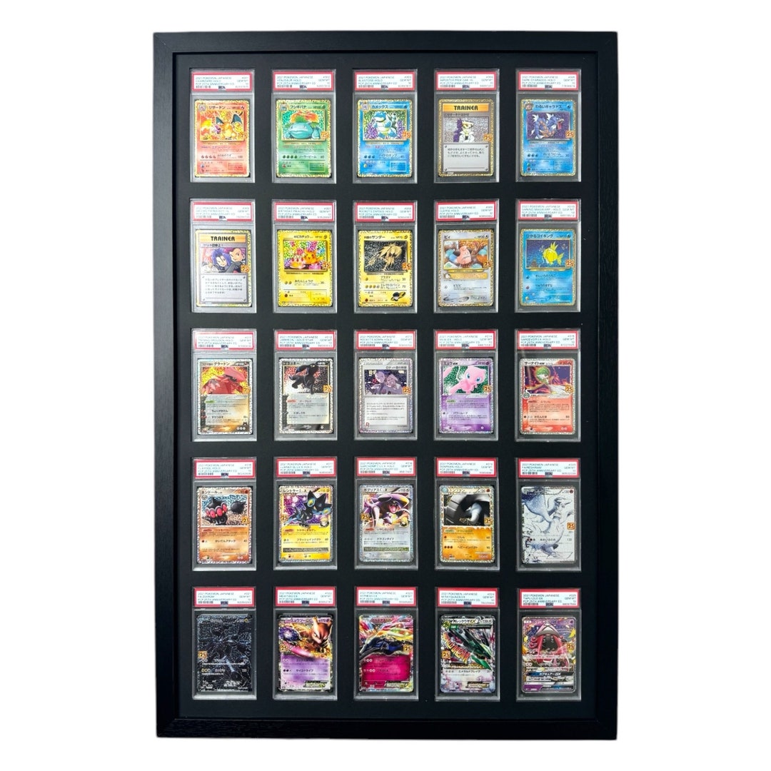 PSA/CGC Compatible Card Wall Frame: 25 Grid , Pokémon/nba/sports ...