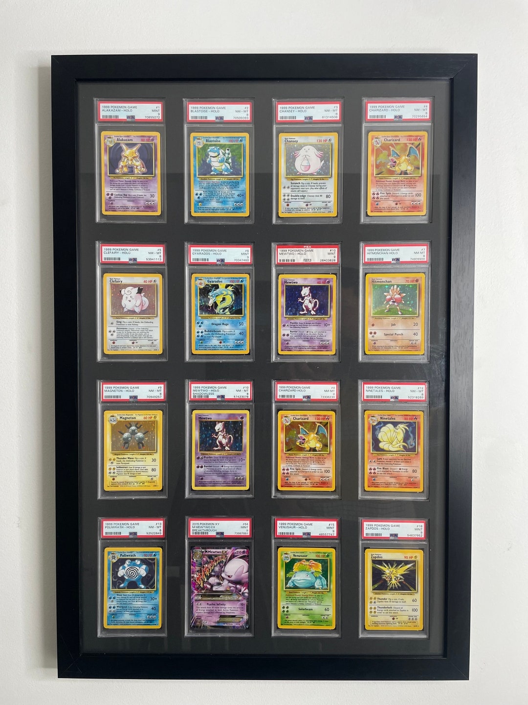 Psa/cgc Compatible Card Wall Frame: 16 Grid , Pokémon/nba/sports ...