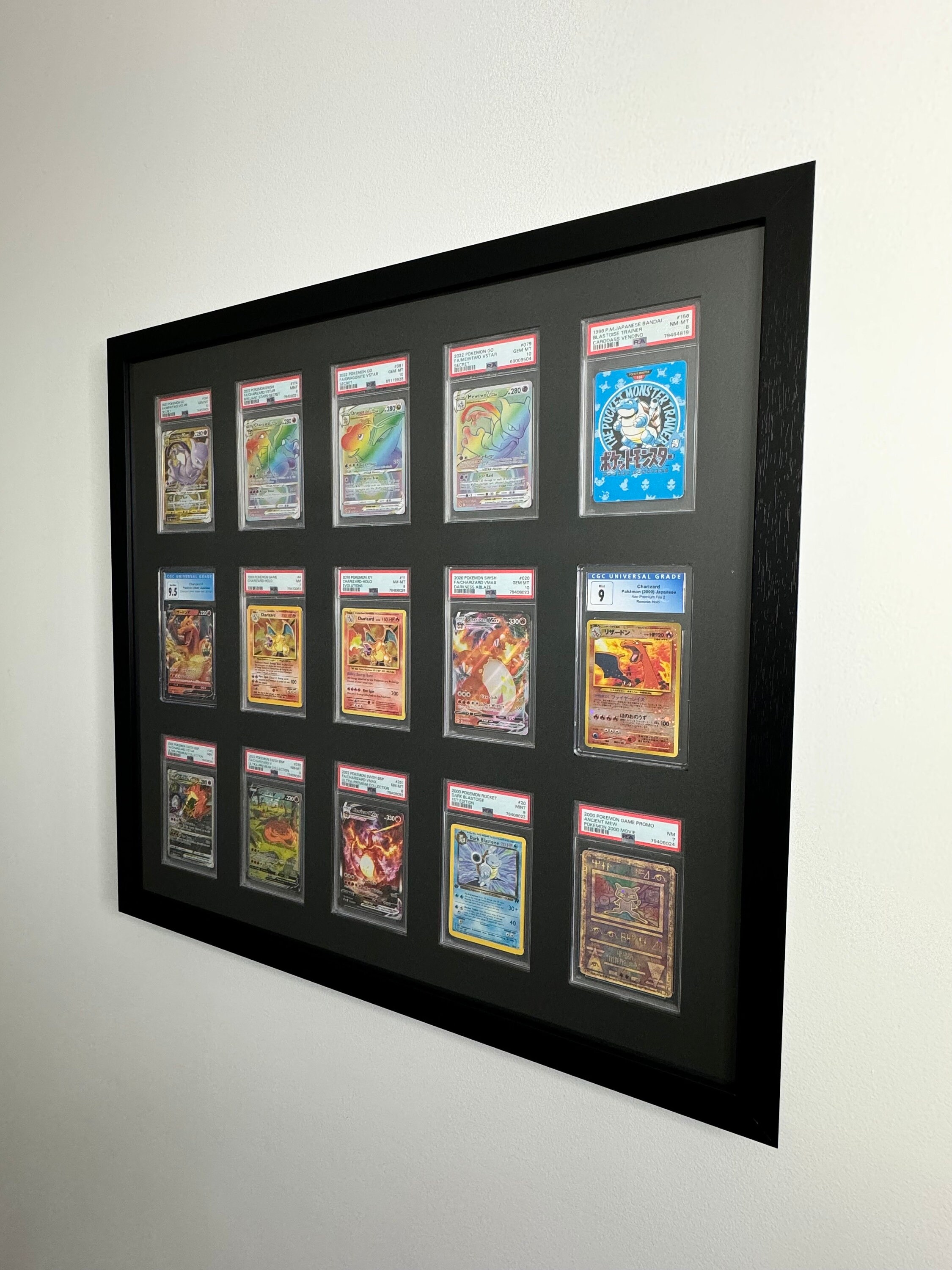 PSA/CGC Card Wall Frame: 15 Grid , Pokémon/nba/sports Collectibles ...