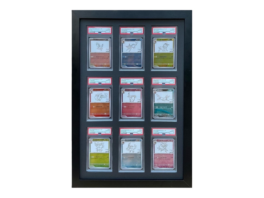 Custom PSA/CGC Card Display Frame – 9 Grid Wall Mount for Graded ...