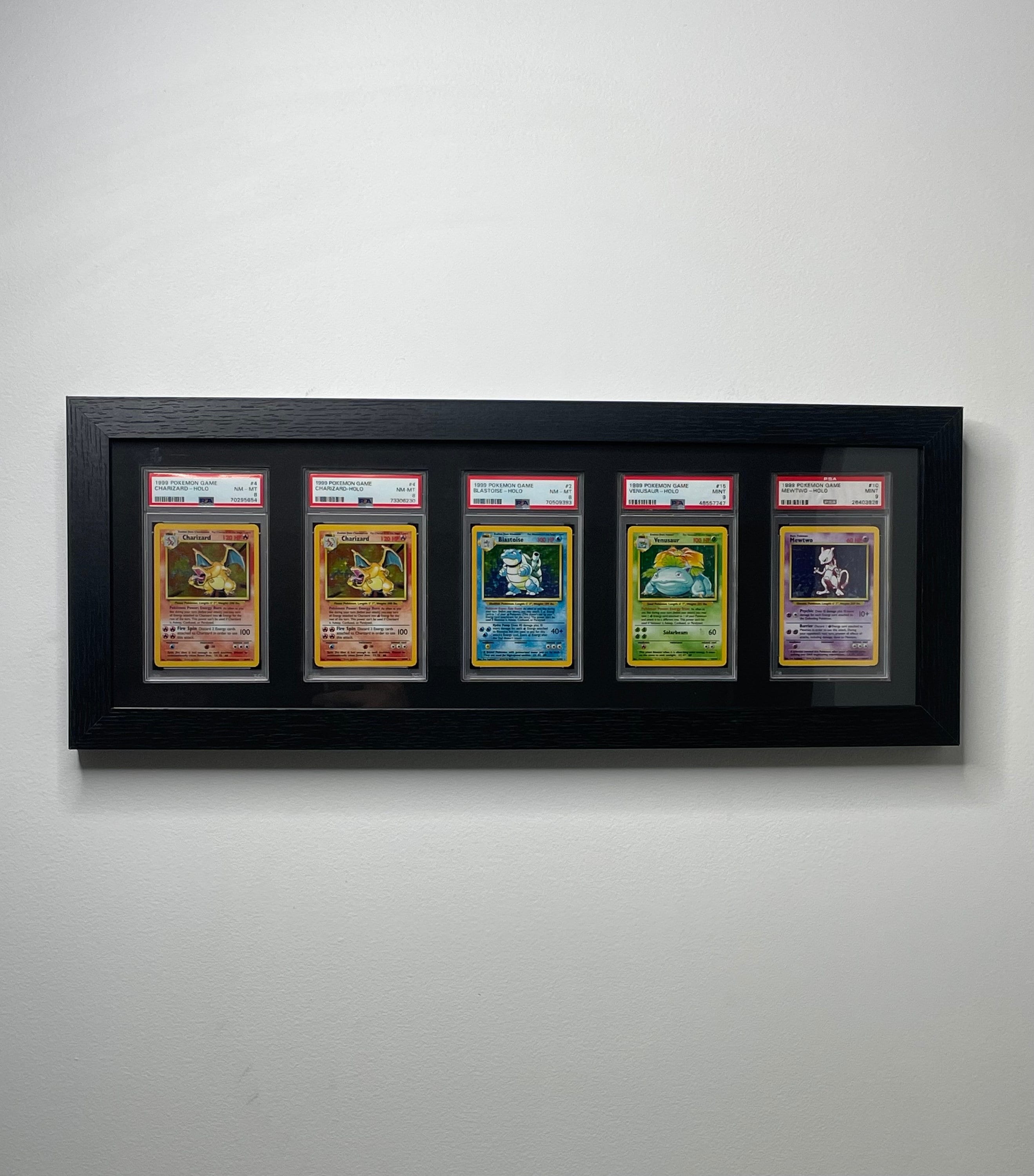 PSA Card Wall Frame: 5 Grid , Pokémon/nba/sports Collectibles, Display ...