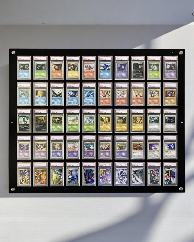Custom PSA/CGC Card Wall Frame: 50 Grid Acrylic, Pokémon/sports ...