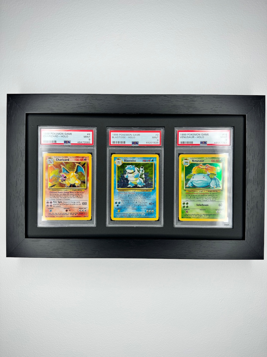 Custom PSA/CGC Compatible Card Wall Frame: 3 Grid, Pokémon/nba/sports ...