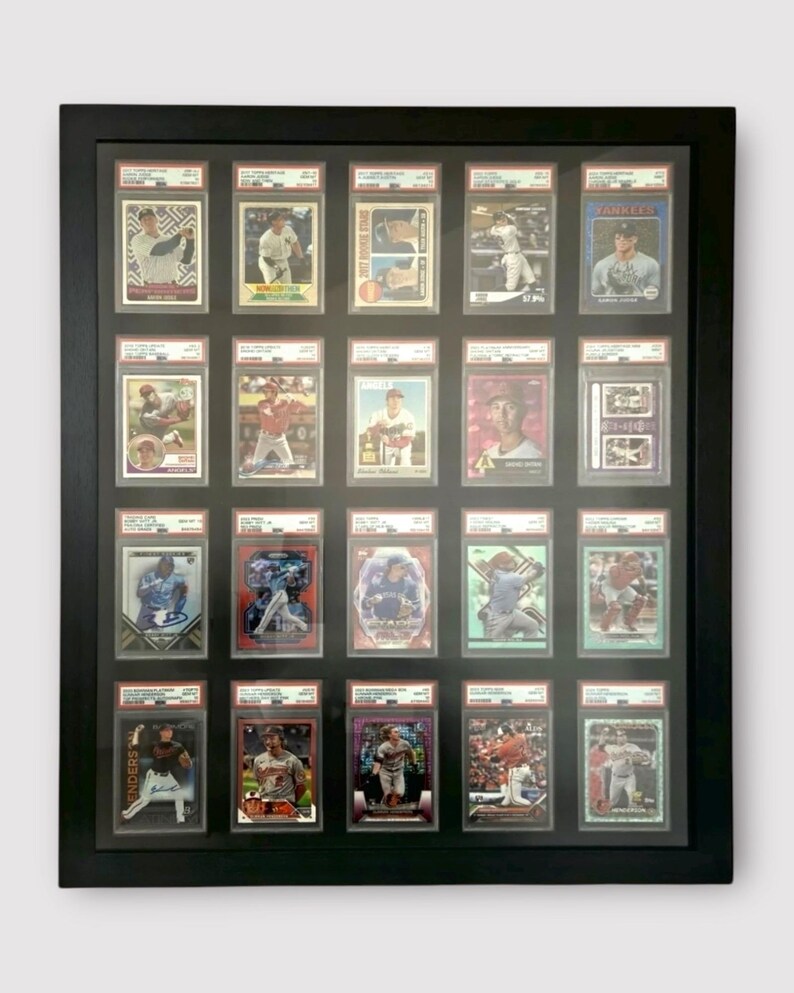 Custom PSA/CGC Card Display Frame – 20 Grid Wall Mount for Graded ...
