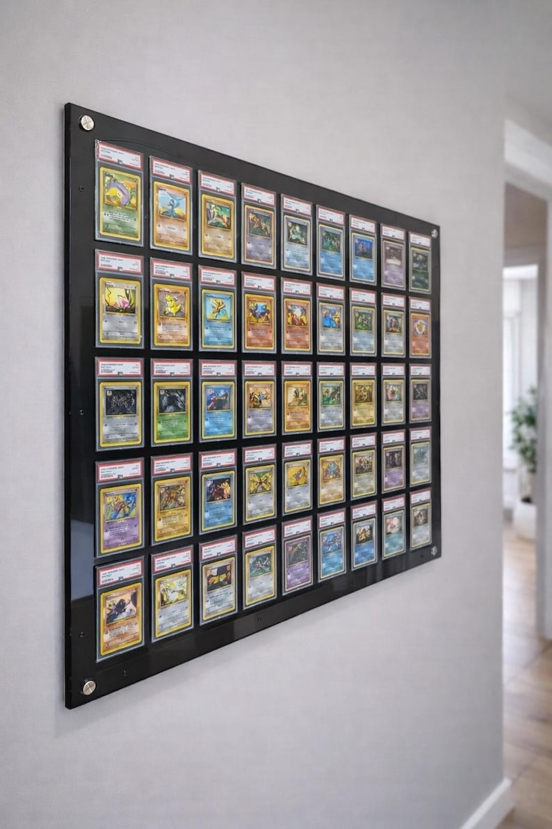 Custom PSA/CGC Card Wall Frame: 50 Grid Acrylic, Pokémon/sports ...
