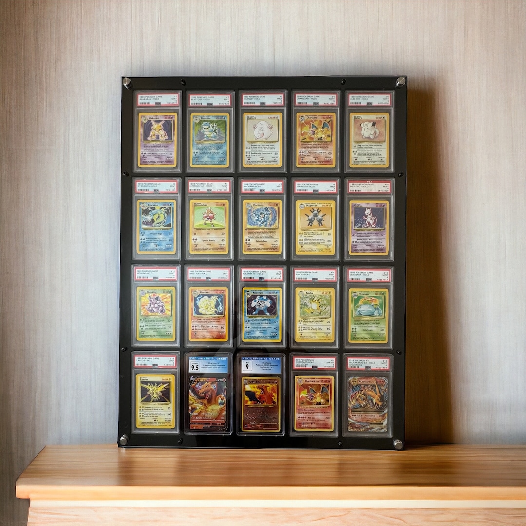 Display Frame for PSA/CGC Card Wall Frame: 20 Grid Acrylic, Pokémon ...