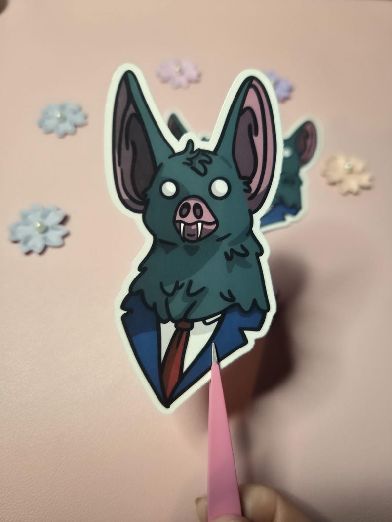 Sonar Dispatch Inspired Game Sticker | 5x9cm Vinyl Bat Character Fan ...