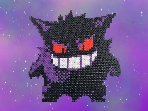 Gengar Generation 2 Crystal Sprite Midi Hama Bead Art Wall | Etsy