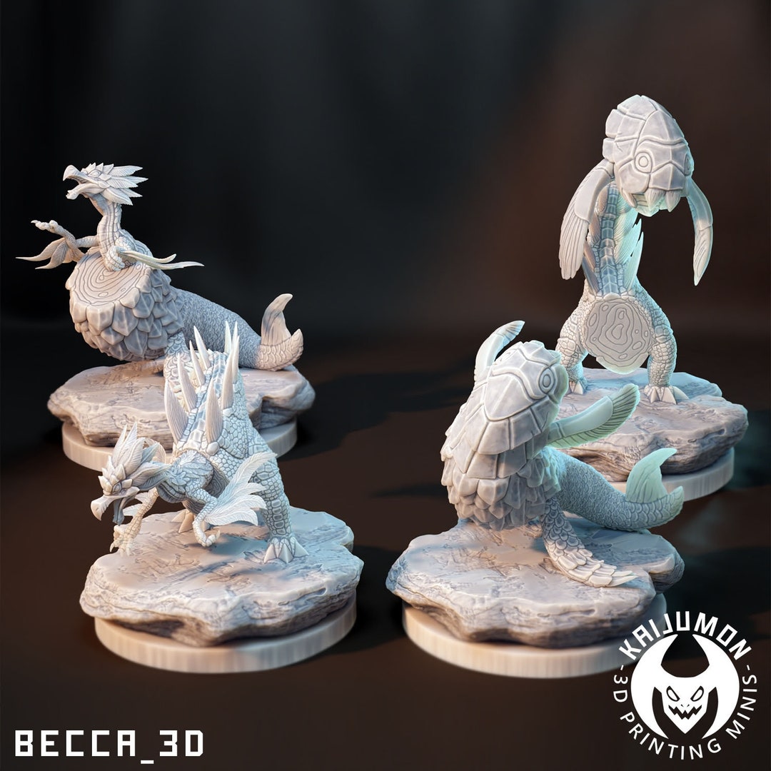 Kaijumon - Galar Fossils - 3D Printed - Tabletop RPG - Display Model ...