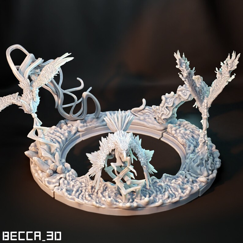 Kaijumon Legendary Birds Diorama Pokemon Fanart Tabletop RPG Display ...