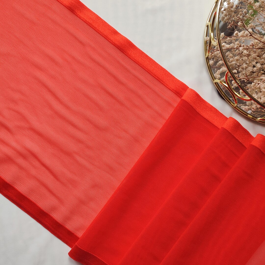 Stretch Red Tulle Trim for Sewing Lingerie, Elastic Red Lace, Mesh for ...