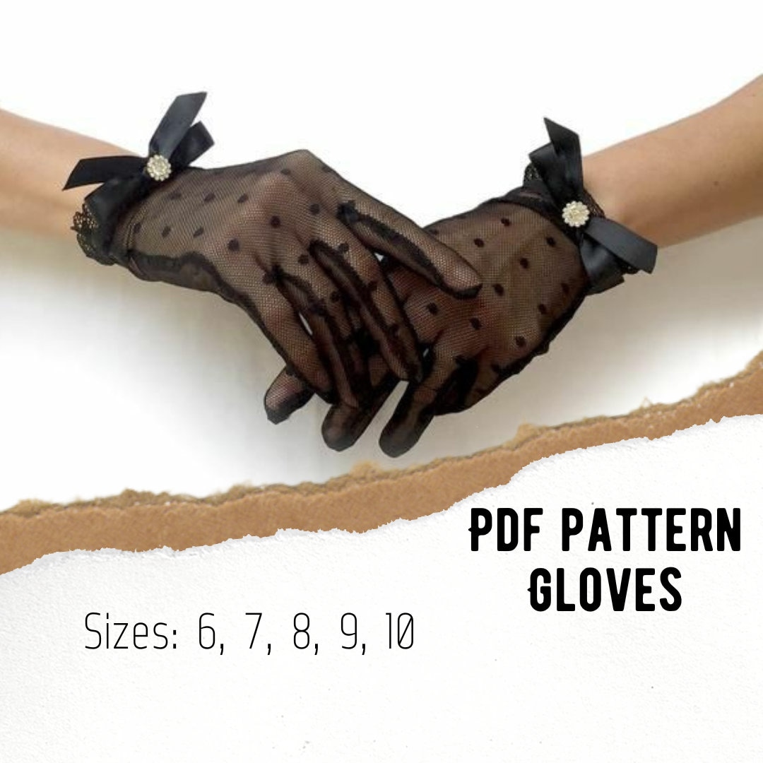 Tulle Gloves Pattern – Elegant DIY Gloves PDF | Vintage Inspired Sewing ...