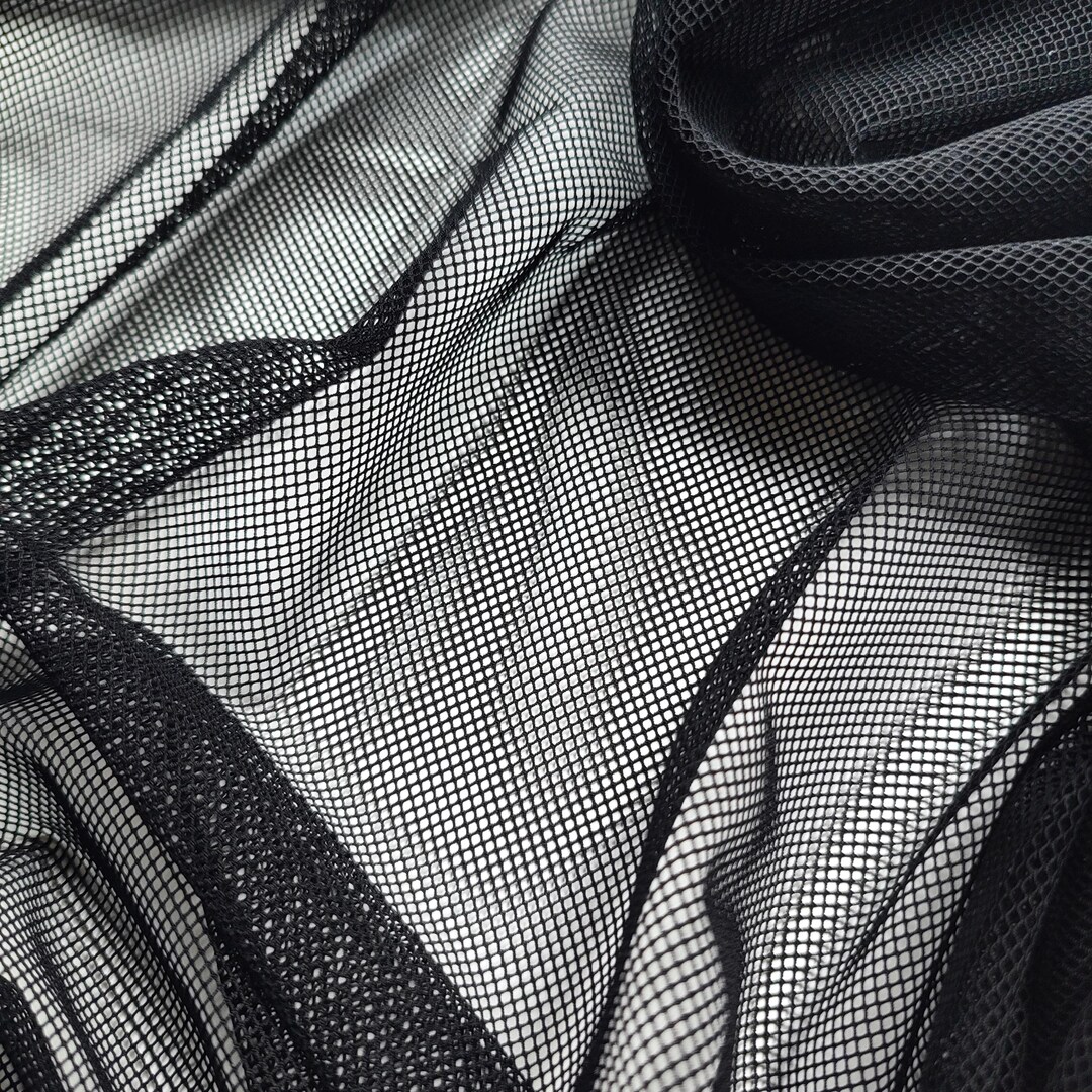 Black Elastic Mesh With Large Cells, Stretch Power Net, High Quality ...