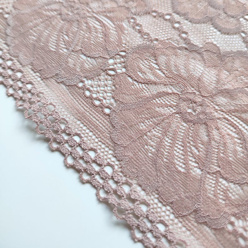 Stretch Mocha Floral Lace Trim, Lingerie Sewing, 17cm - Etsy