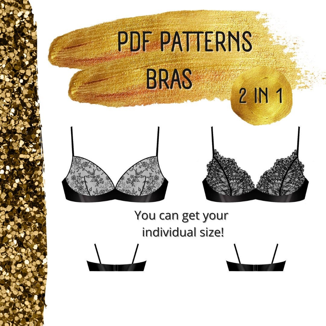 Underwirefree Bralett Sewing Pattern PDF 2 Models, Underwire Free Bra ...