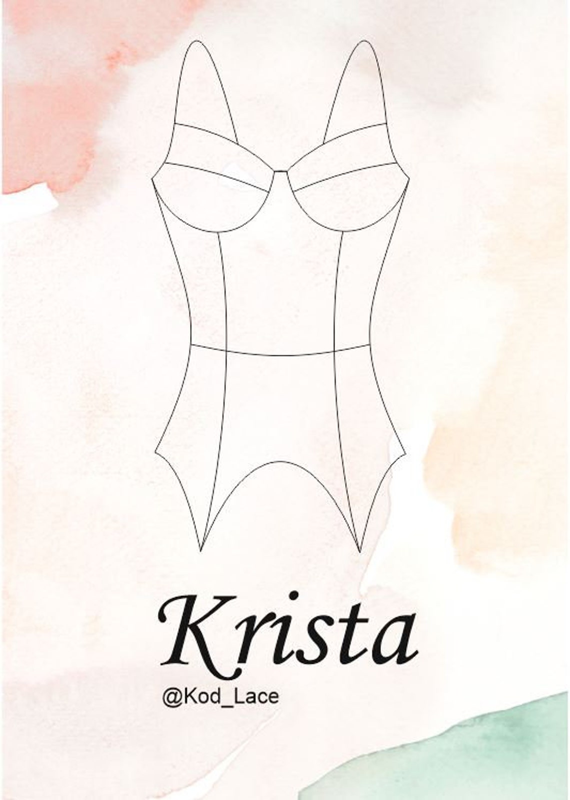 Bodysuit PDF Lingerie Sewing Pattern Krista - Etsy