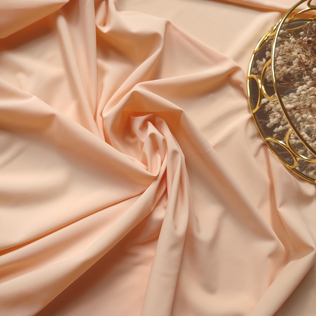 Elastic Apricot Matte Microfiber Fabric, Lycra Fabric, High Quality ...