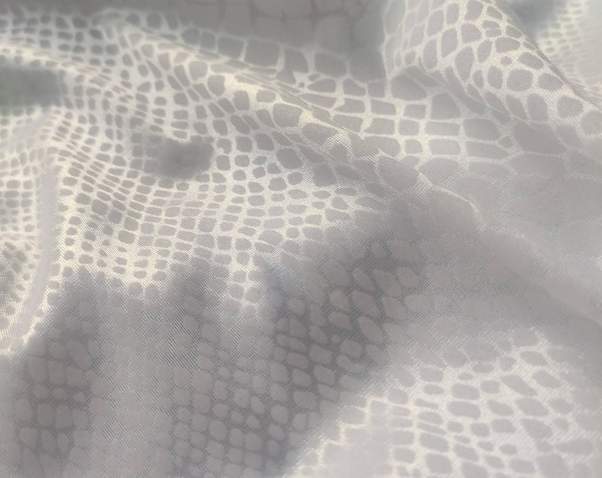 Elastic Fabric, White Jersey With Python Print, Stretch Fabric ...