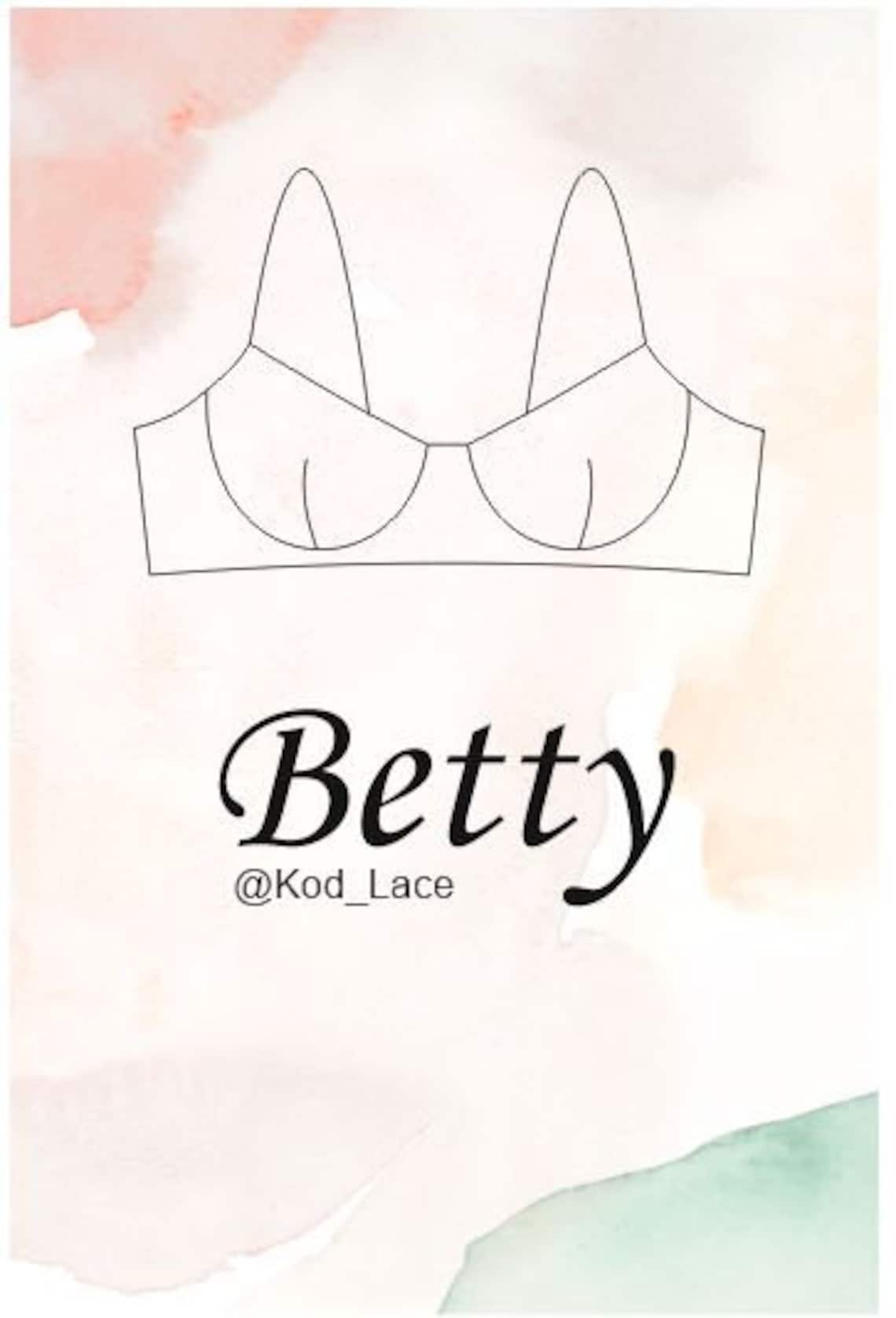 Lace Bra Sewing Pattern PDF Betty 75 A/B/C/D - Etsy