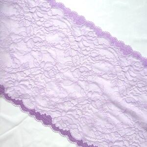 Stretch Lavender Lace for Sewing Lingerie, Elastic Violet Lace, Fabric ...