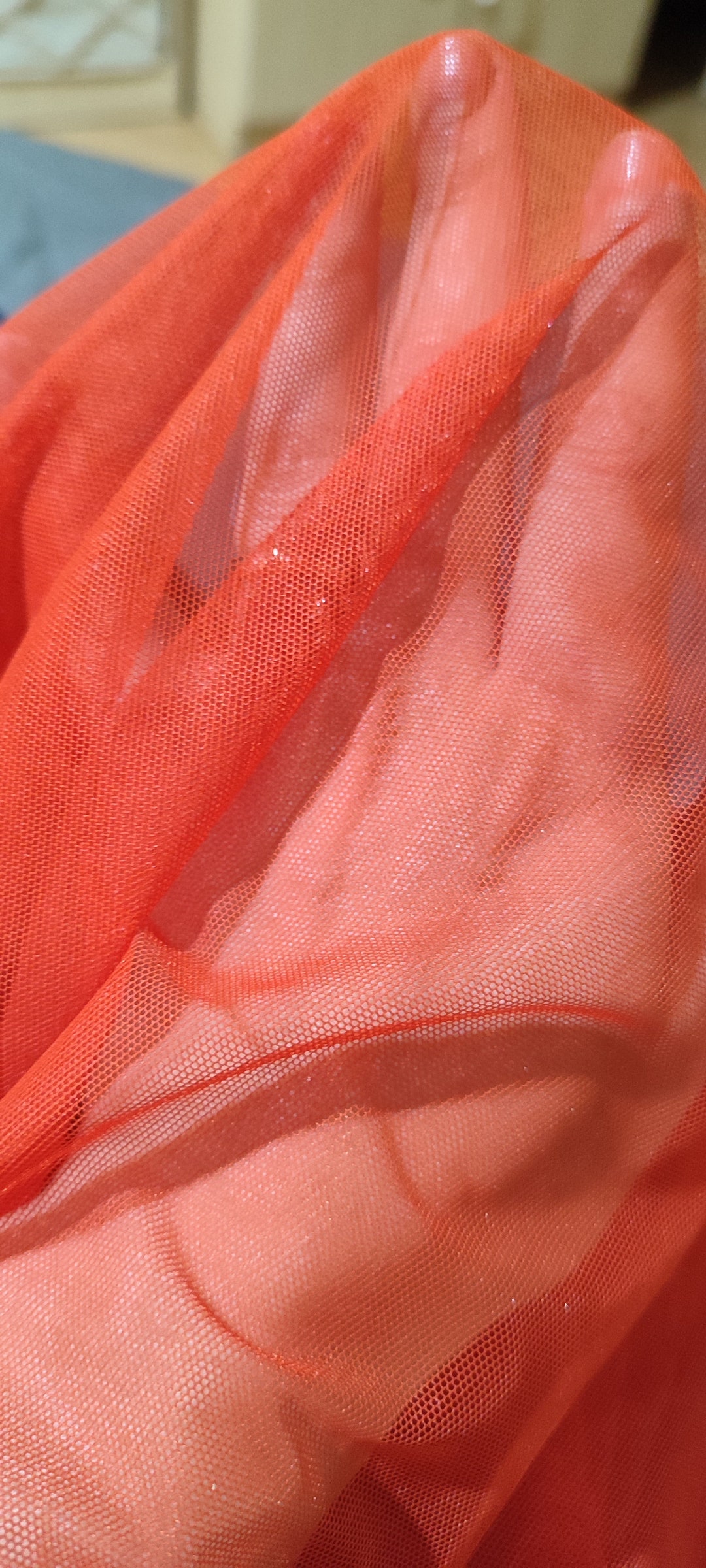 Orange Stretch Mesh Fabric for Sewing Lingerie - Etsy