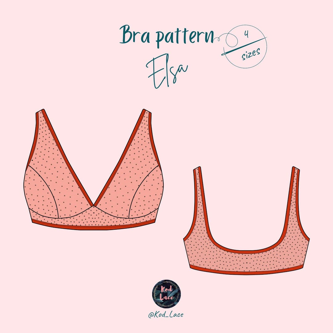 Soft Bra Top Sewing Pattern PDF • No Underwire Bralette • Darted ...