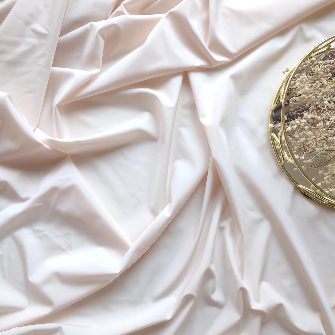 Elastic Creamy Microfiber Fabric for Sewing Lingerie, Lycra Fabric ...