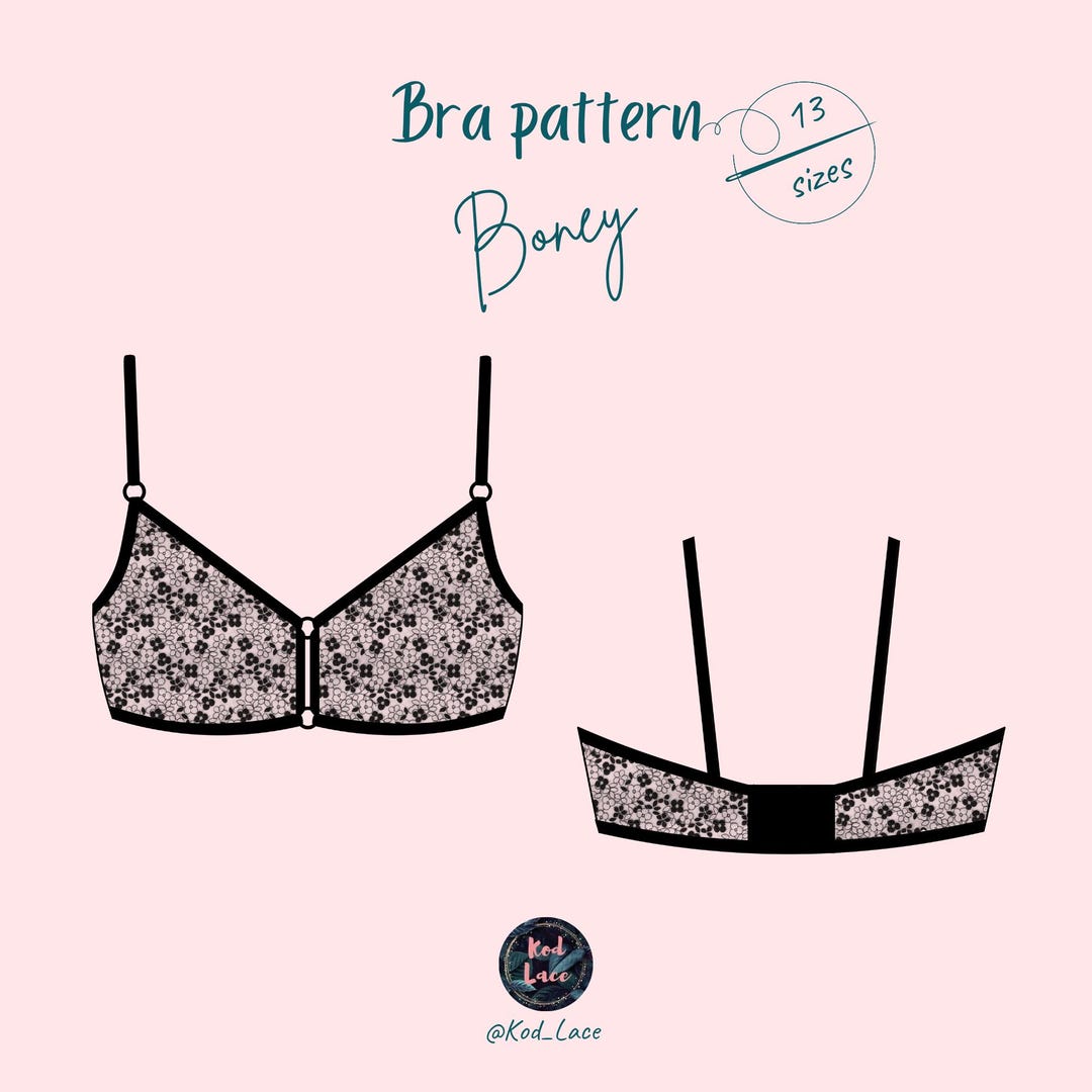 Ring Detail Bralette Sewing Pattern – PDF Digital Download, Top ...