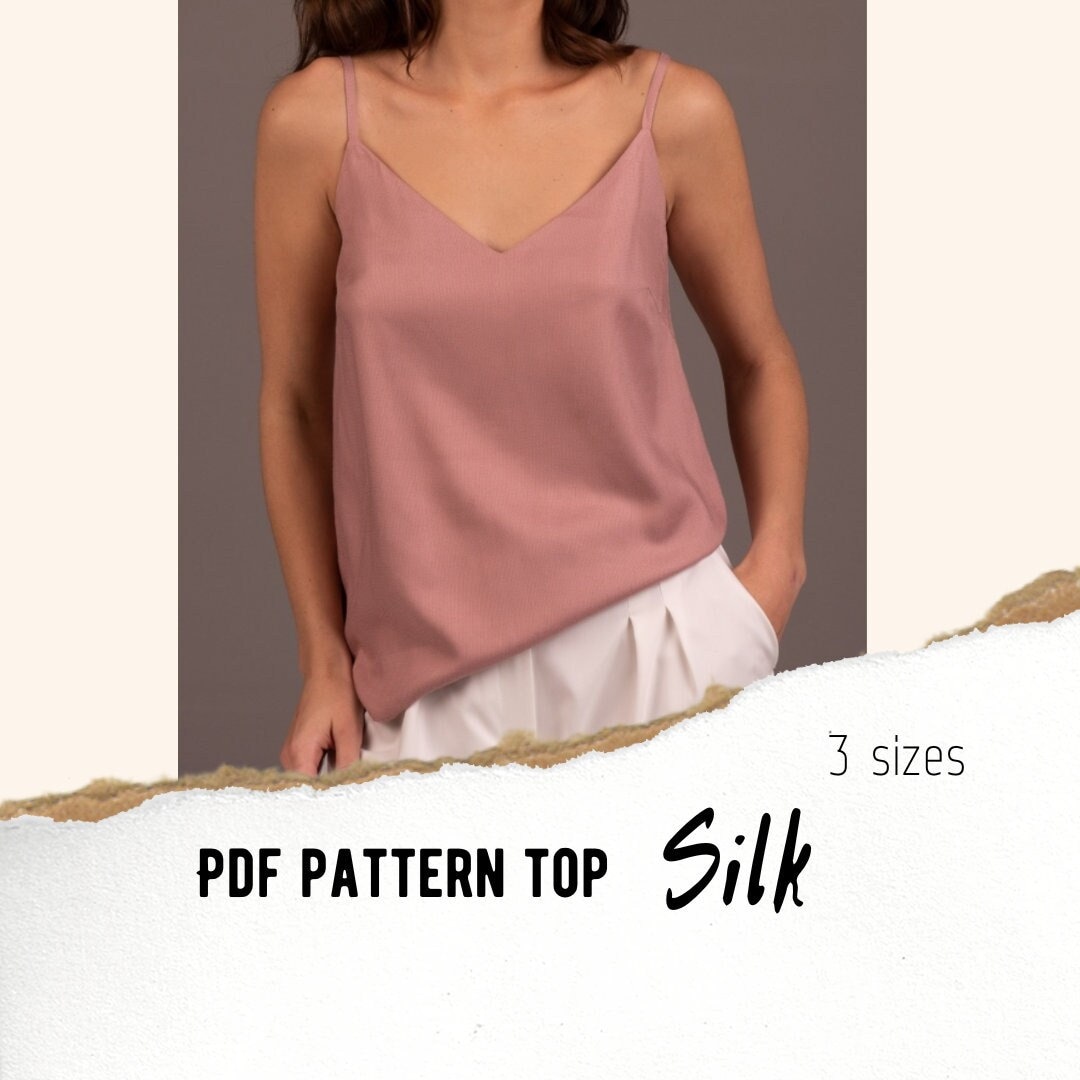 Silk Top Sewing Pattern PDF | Satin Top | Sleepwear | Night Wear | Home ...