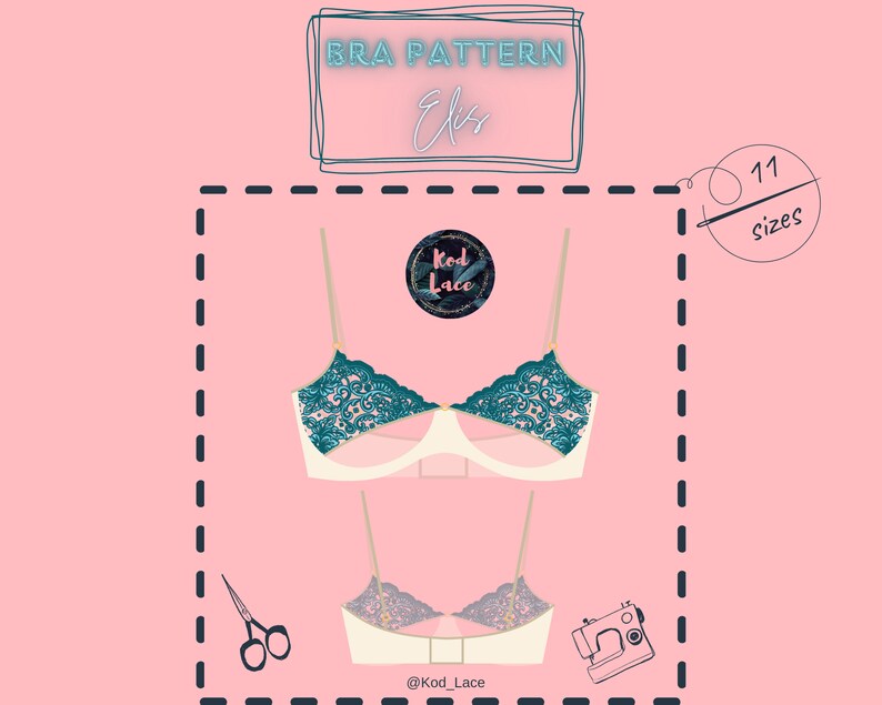 Open Cup Underwire Bra Sewing Pattern - Etsy