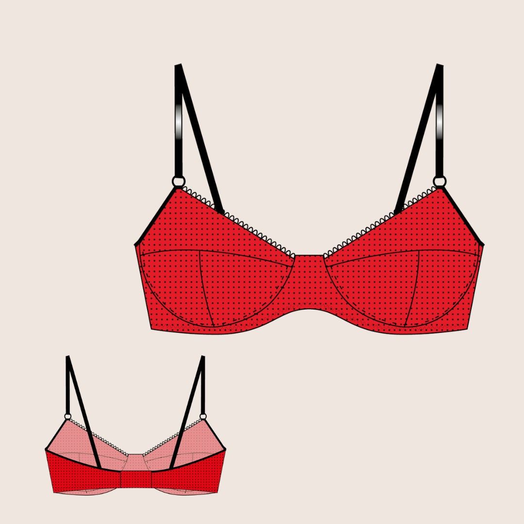 Bra Lingerie Sewing Pattern PDF Sofi 18 Sizes - Etsy Australia