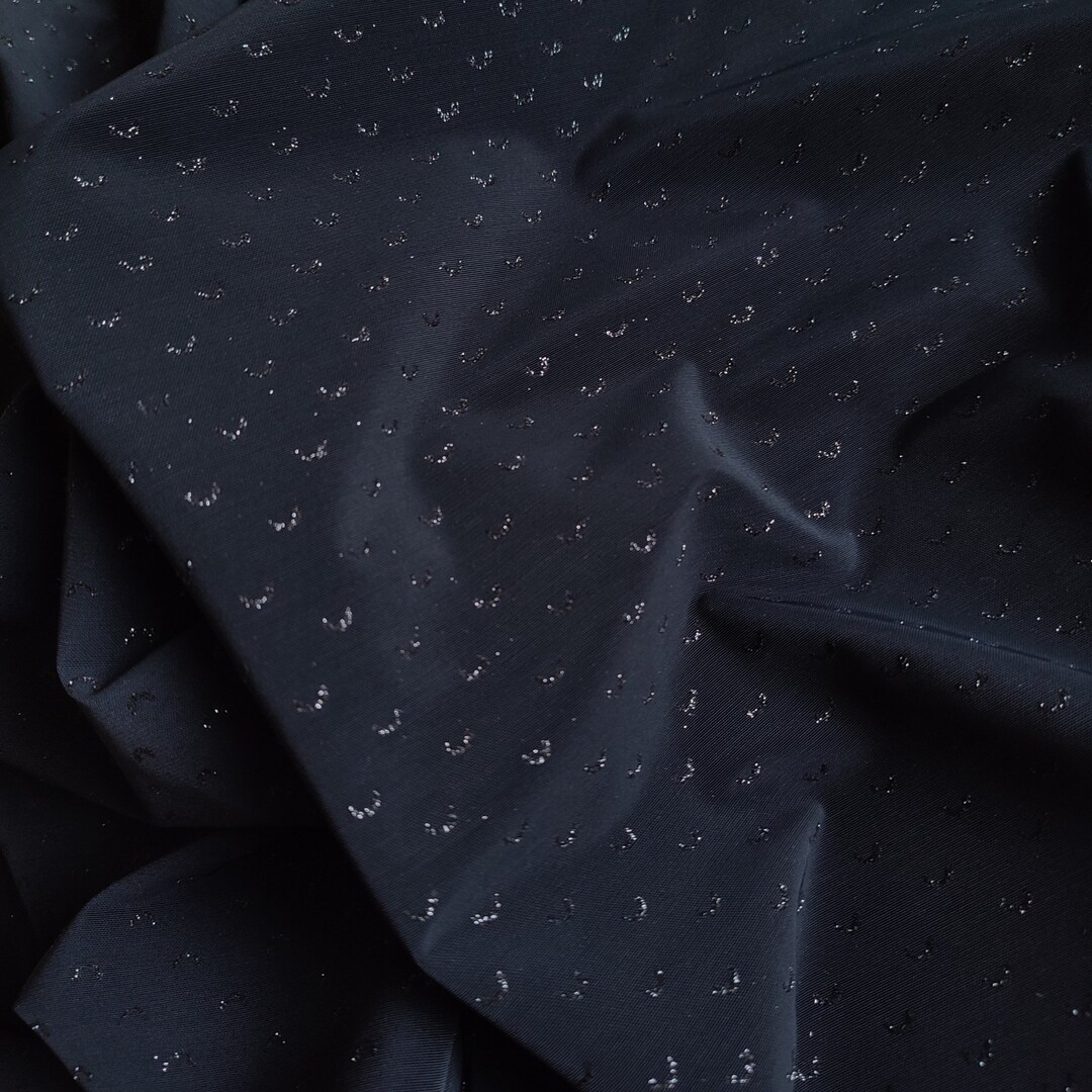 Black Stretch Glitter Mesh Fabric, Power Net, Elastic Power Mesh ...