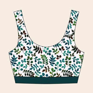 Sports Bra Top Pattern, Crop Top Digital PDF Pattern, Sport Top PDF ...
