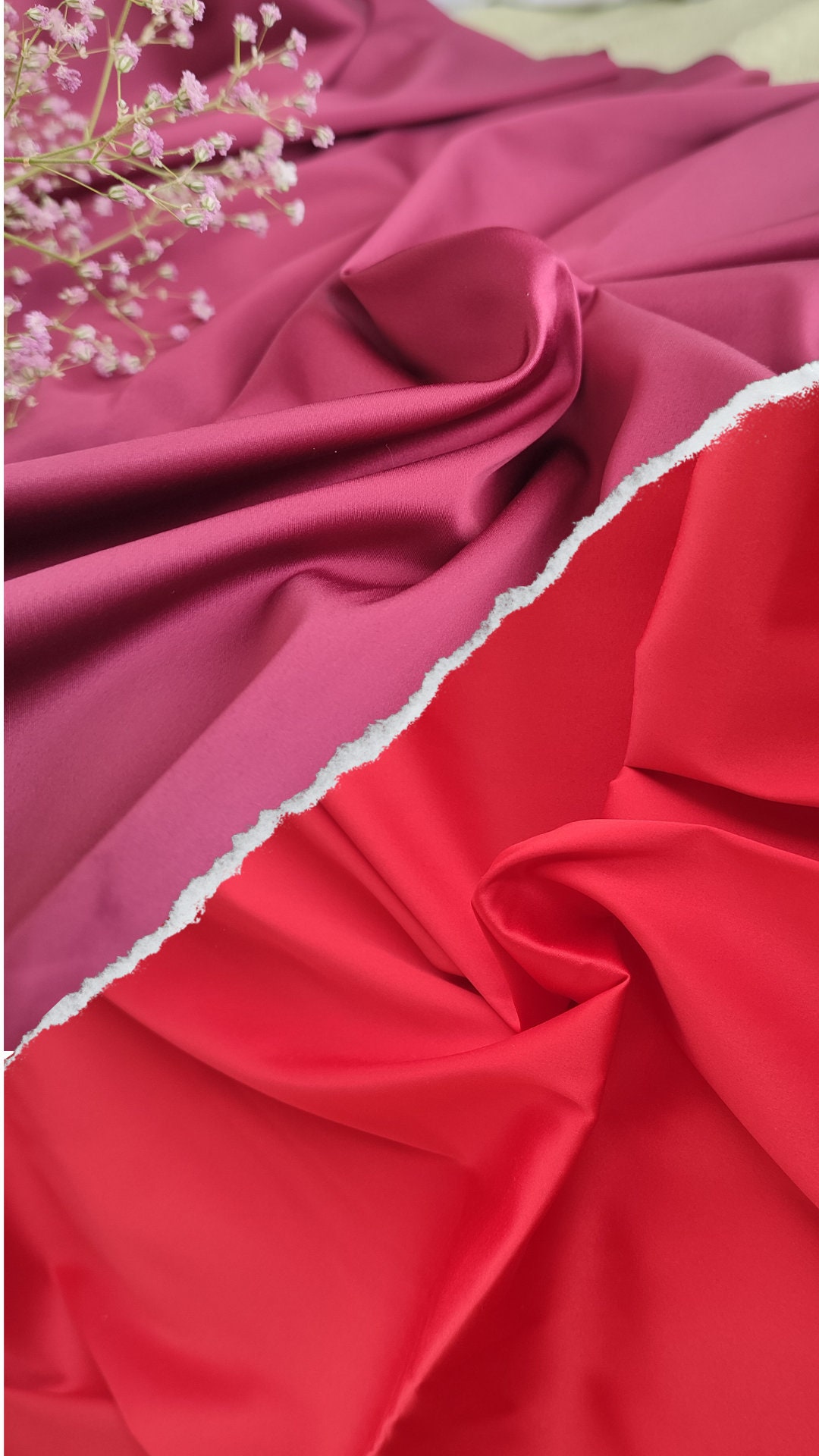 Satin elastischer Stoff zum Nähen von Dessous, Atlas, Seide ...