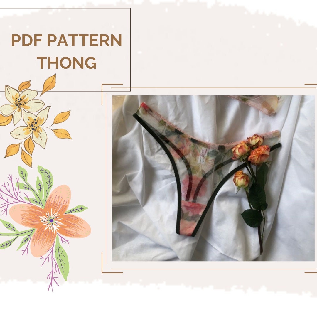 Classic Thong Panties PDF Lingerie Sewing Pattern - Etsy