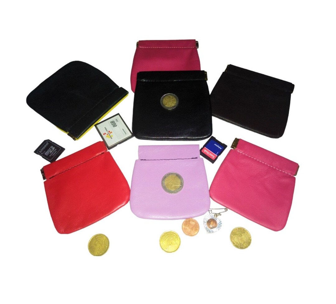 Leather Coin Purse, Leather Coin Pouch, Frame Leather Coin Holder ...