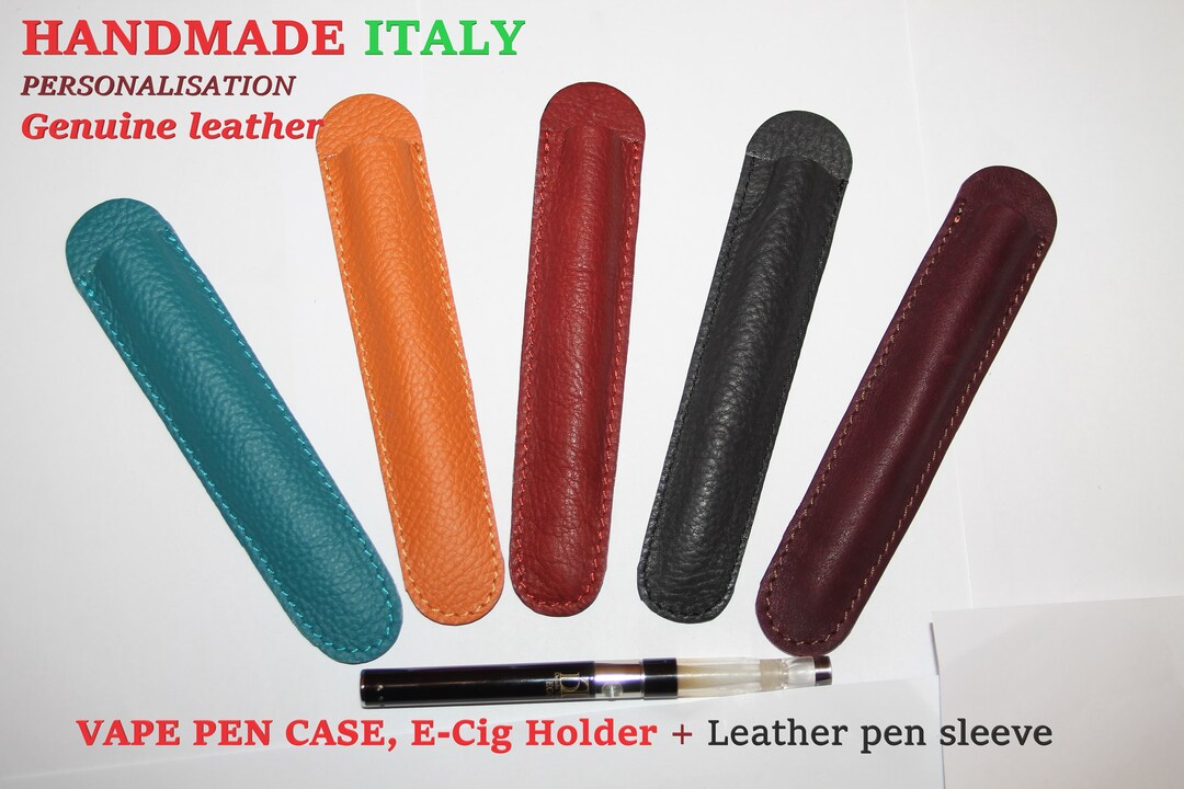 Leather E-cig Case, Personalized Leather Vape Pouch, Italian Leather ...