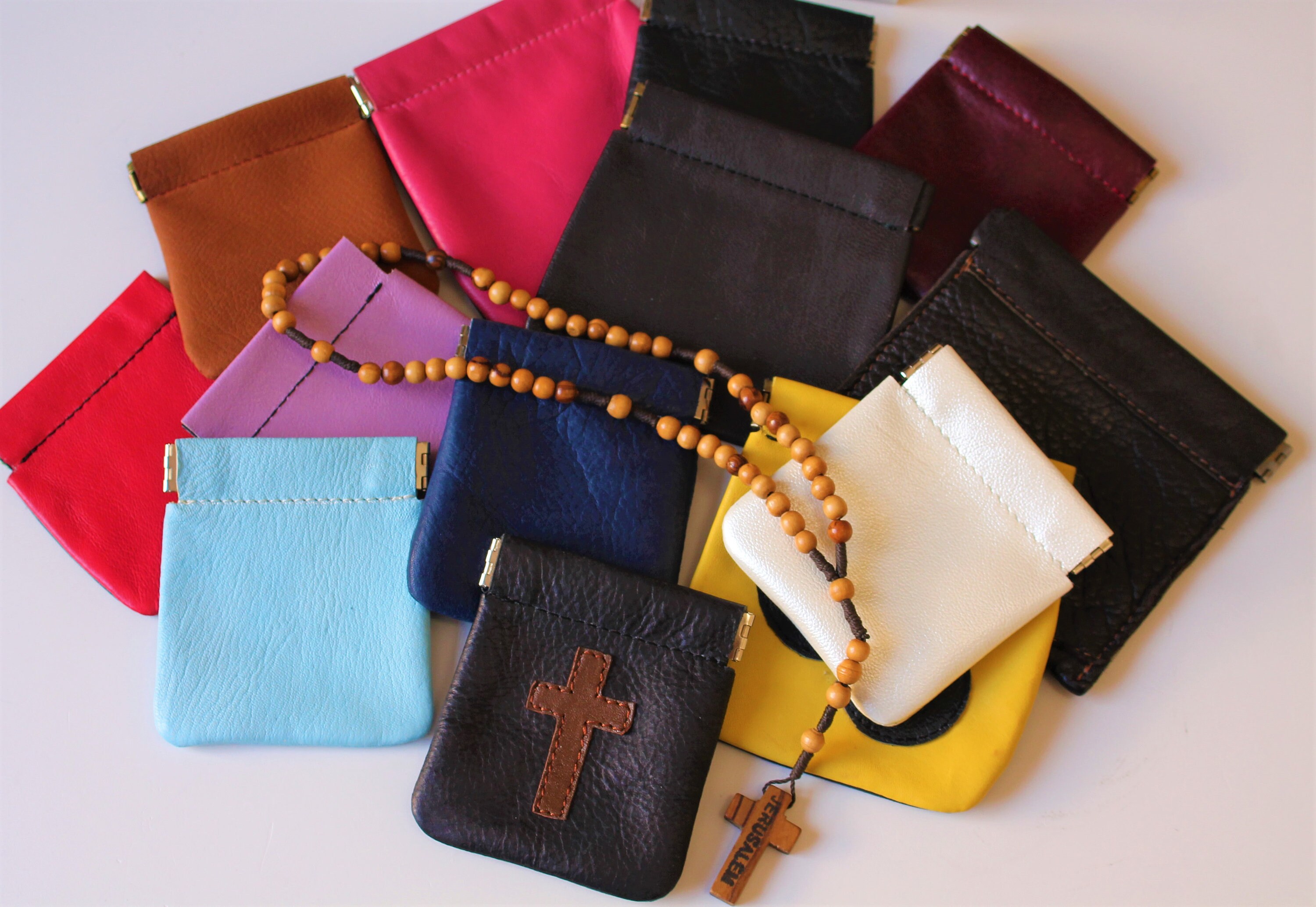 Leather Rosary Case, Leather Rosary Pouch, Leather Coin Purse, Leather ...