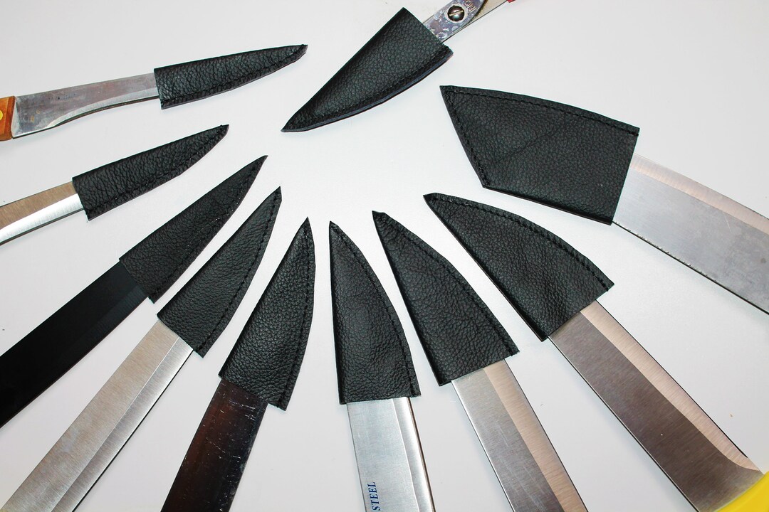 Sheath for Knives, Leather Blade Cover, Leather Knife Cover, Chef Knife ...