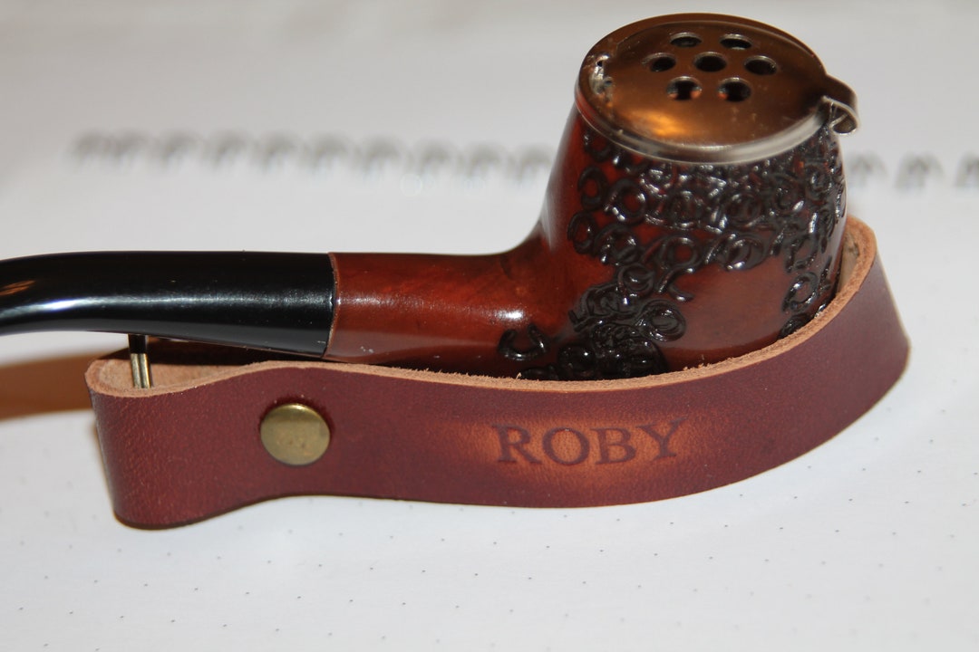 Personalized Leather Pipe Holder, Leather Pipe Holder, Leather Key ...