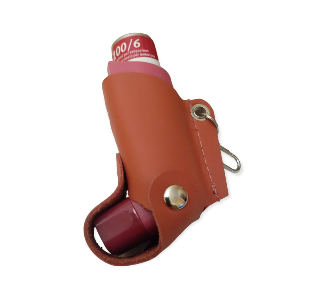 Leather Inhaler Case, Personalized Leather Salamol Pouch, Leather ...
