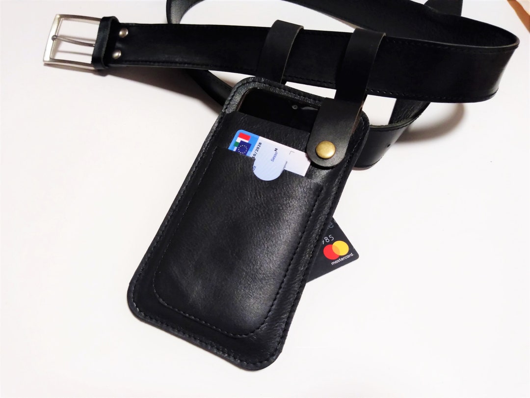 MADE ITALY Leather Phone Bag, PERSONALIZED Leather, Phone Belt Bag ...