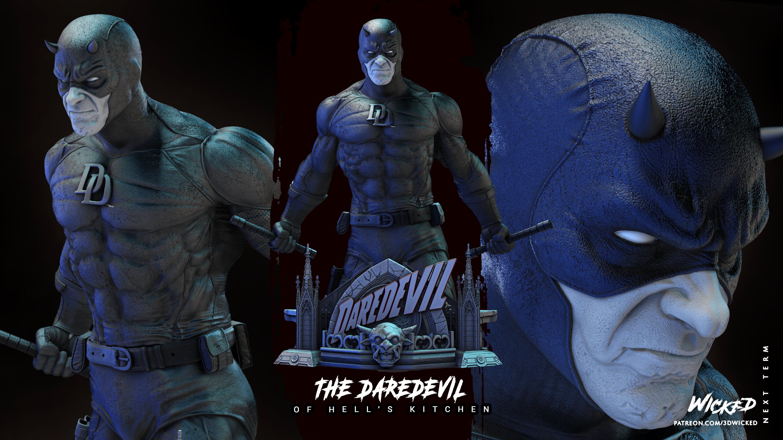 Marvel's Dare Devil Bust 3D Print File STL - Etsy