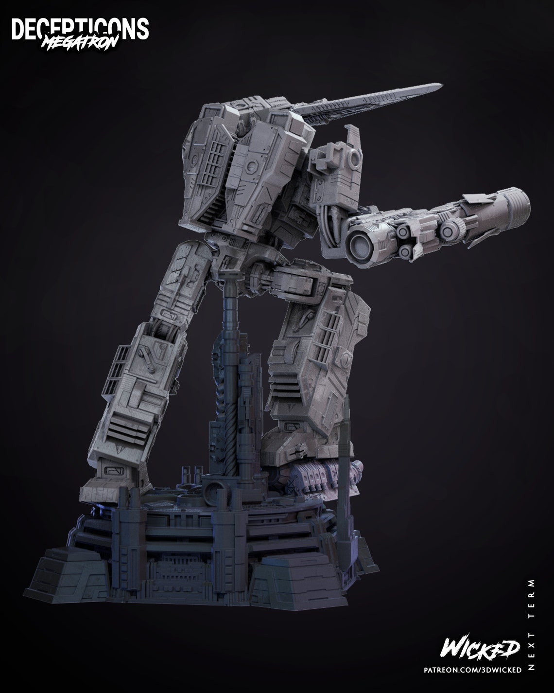 Megatron Model Transformers 3D Print File STL Digital Download ...