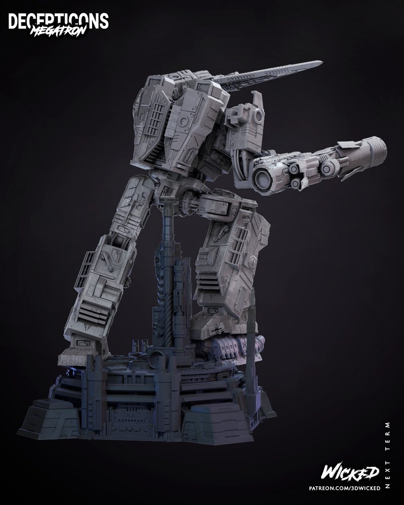 Megatron Model Transformers 3D Print File STL Digital Download - Etsy ...