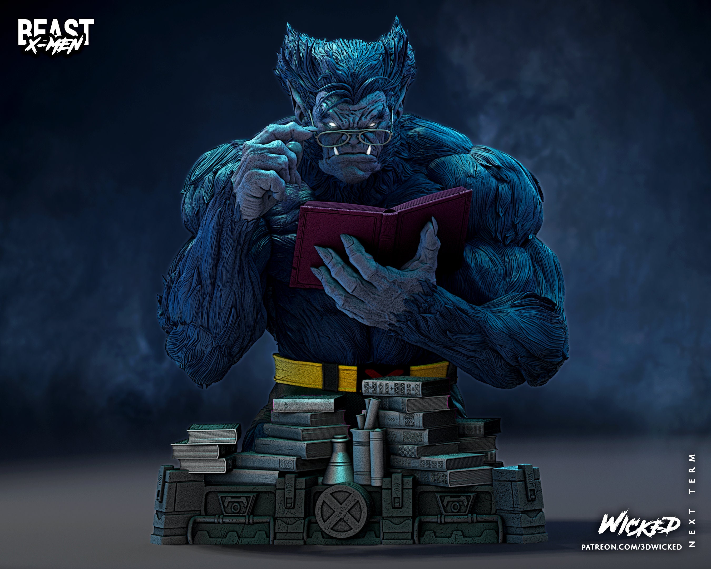 X-men the Beast Bust 3D Print File Stls - Etsy