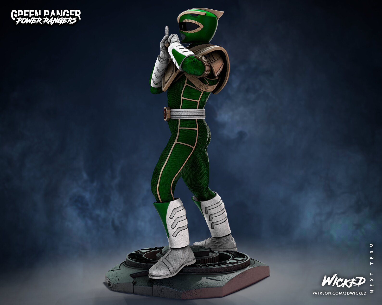 Power Rangers Green Ranger 3D Print File Stls - Etsy