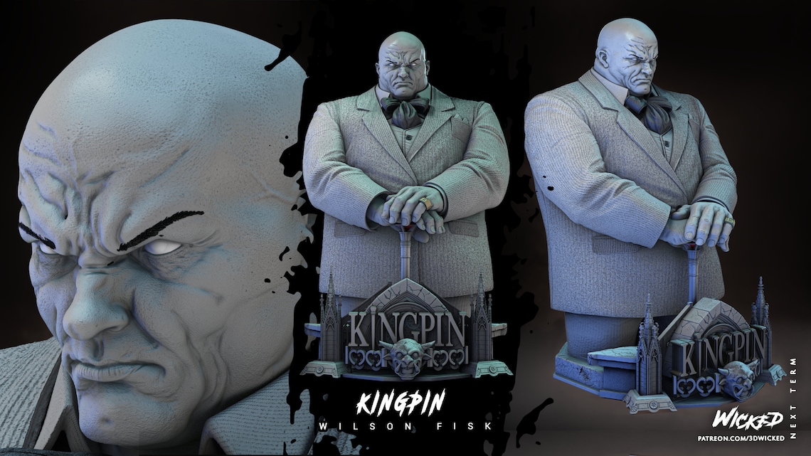 Kingpin Bust 3D Print File Digital Download - Etsy