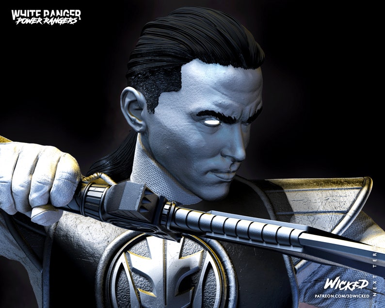 Power Rangers White Ranger 3D Print File Stls (Download Now) - Etsy